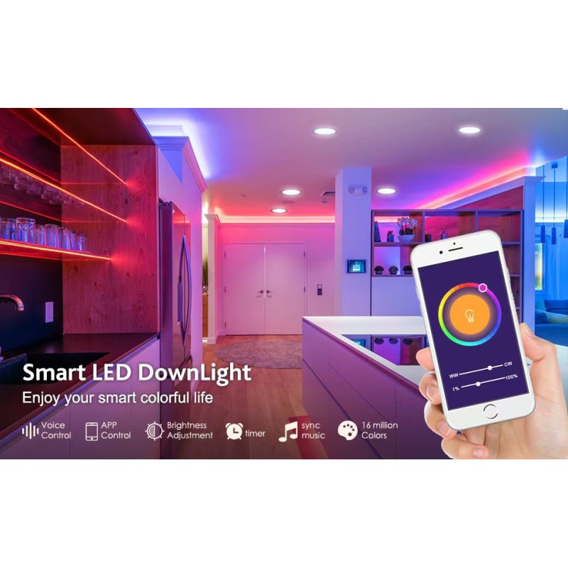 Zigbee Smart Downlight - 10W - 90mm Cut External Driver